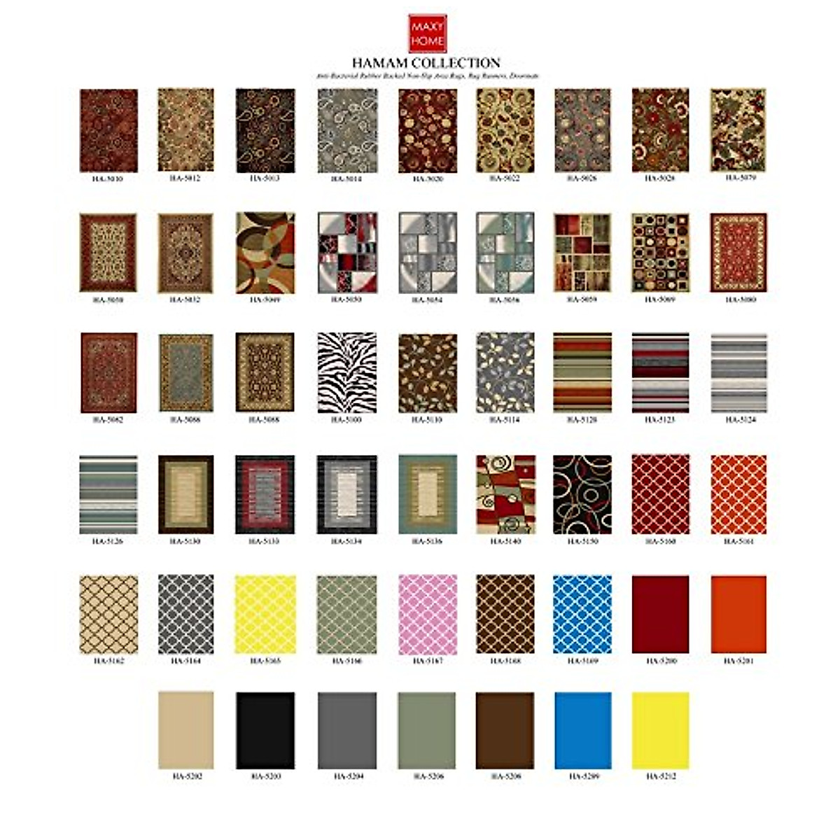 Rubber Backed Area Rug, 39 x 58 inch, Modern Circles, Non Slip, Kitchen Rugs and Mats