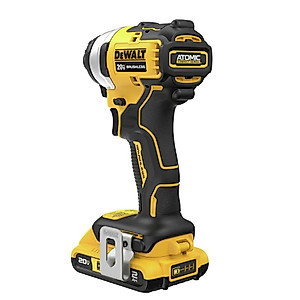 Dewalt DCF809D1 20V MAX ATOMIC Brushless Compact Lithium-Ion 1/4 in. Cordless Impact Drill Driver Kit (2 Ah)