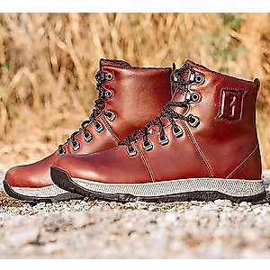 VIKTOS Men's Full-Grain Leather Mid-Height Breathable Actual Waterproof Boots, Gunstock, 9