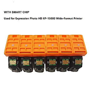 HDPHOTOINK 312XL 314XL Remanufactured Ink Cartridge Replacement for Expression Photo XP-15000 Wide Format Printer 6-Pack, Black,Magenta,Cyan,Yellow,Red,Grey