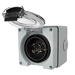 STARELO 20 Amp Power Inlet Box NEMA L14-20P Generator,125/250 Volt,Outdoor dustproof and Weatherproof for generators, Welding Machines, etc.ETL Listed.(NEMA L14-20P Box)