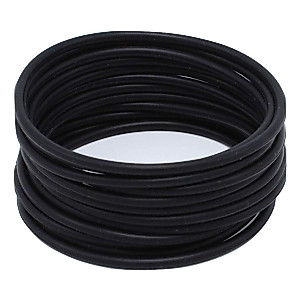 20 Piece High Quality Soft Black Jelly Bracelet Set - Great for Extra Large Wrists