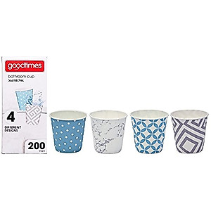 Goodtimes Paper Bathroom Cups, 3 oz 200 ea, Assorted designs (1, Contemporary)