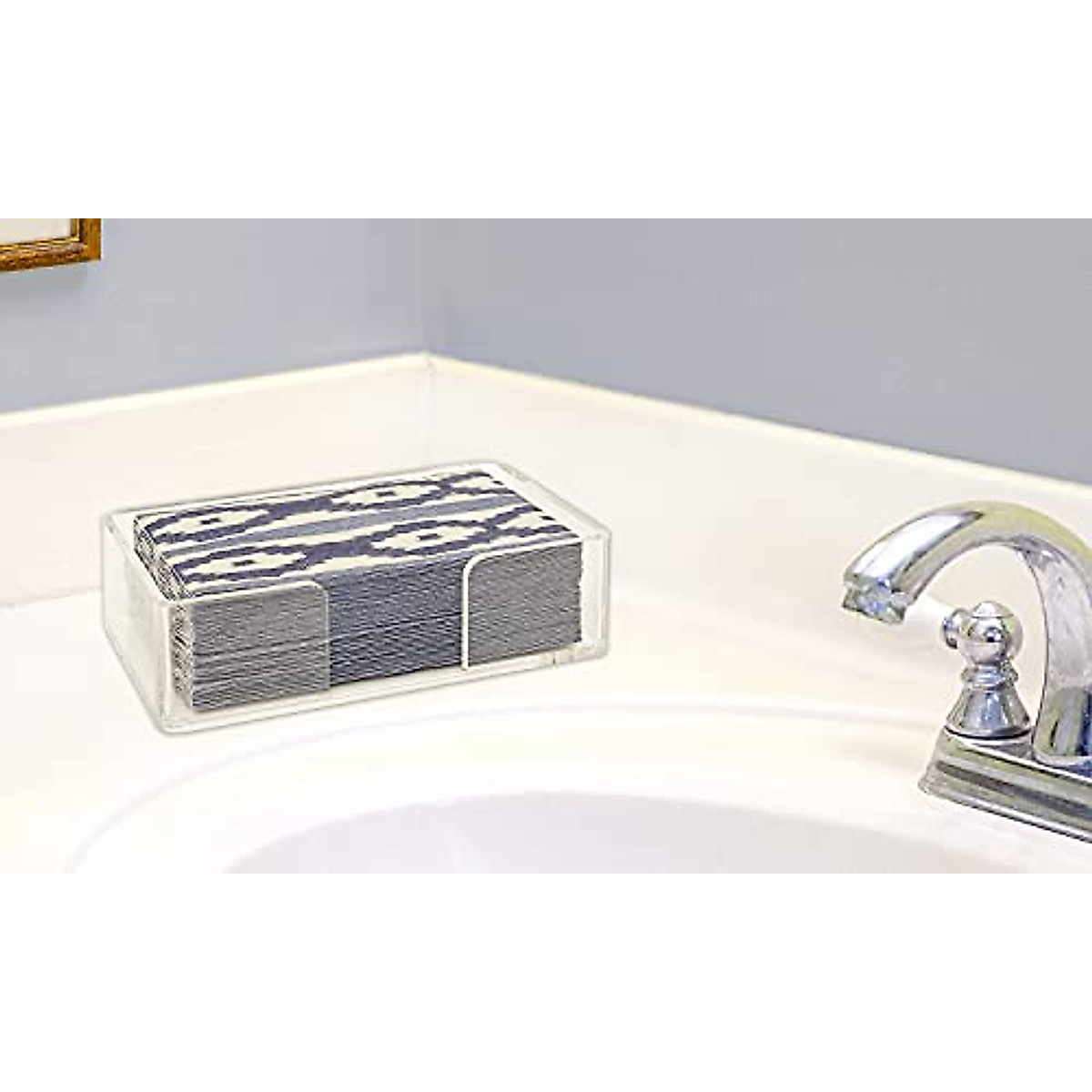 Decorative Paper Hand Towels Fingertip Towels Disposable Blue Bathroom Decor Modern Ikat Pak 64