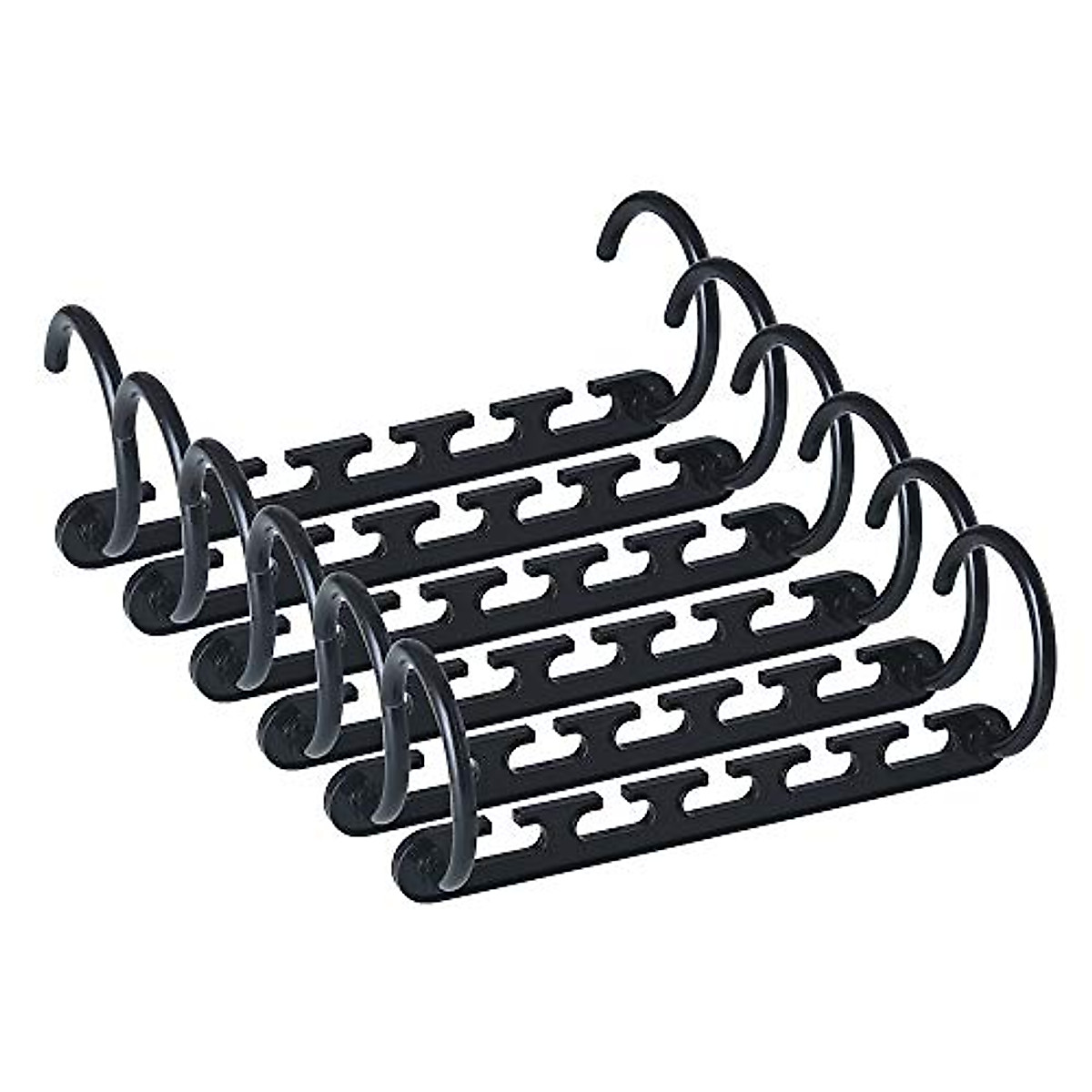 Multifunctional Magic Plastic Hanger Non-Slip Drying Rack to Save Space Household Wardrobe Storage Artifact Hanger Pack of 6