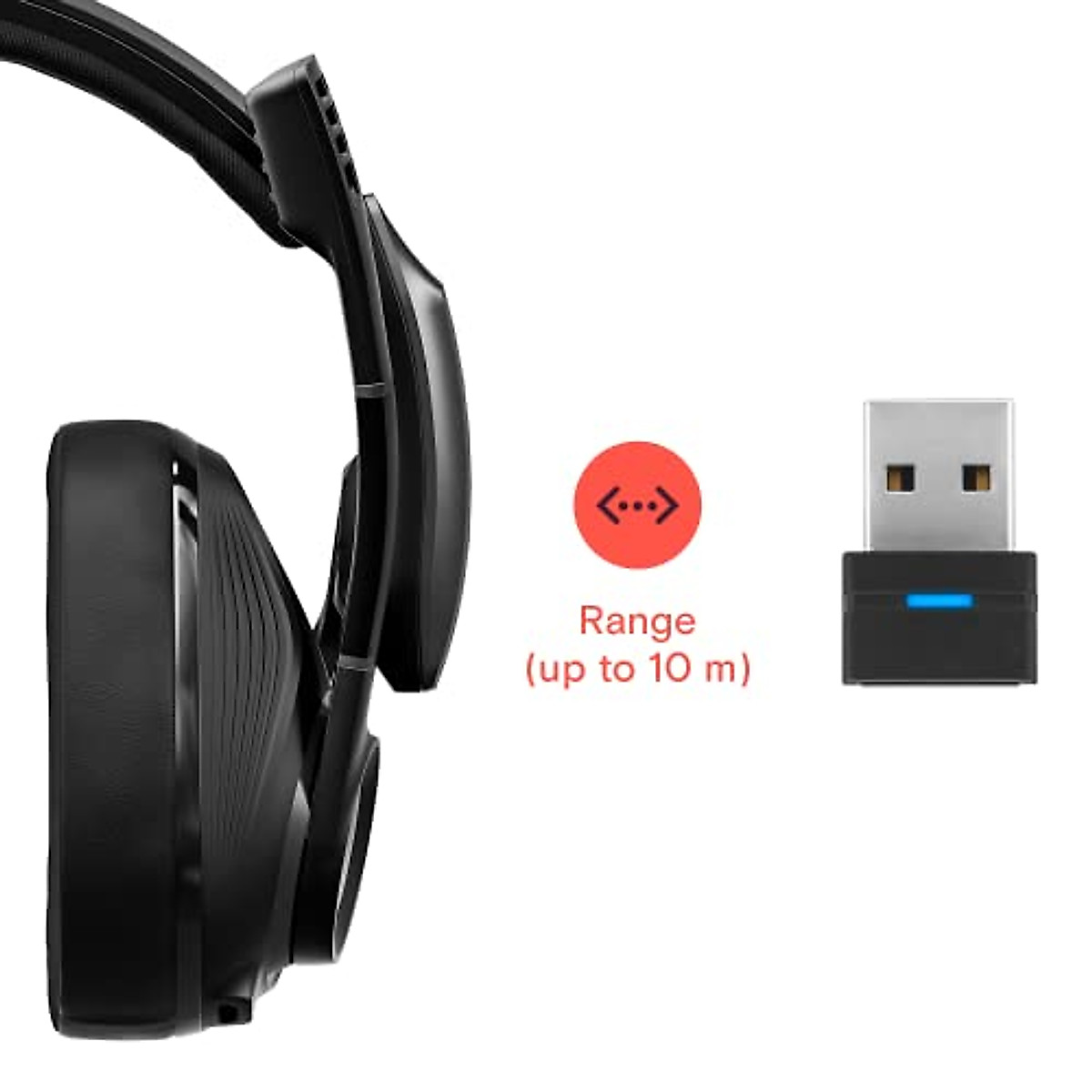 EPOS Gaming EPOS GSA 70 Low Latency Dongle for EPOS I Sennheiser GSP 370 Wireless Gaming Headset, Black