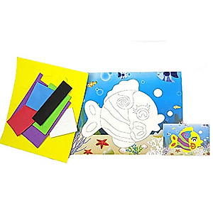 Chilor Crafts Toys for Kids,10 Pcs+2 Pcs Make Animals Stickers for Kids Ages 4 5 6 7 8 9,Arts Supplies Kits for Party Game School Kindergarten Homeschool Supplies (Random)