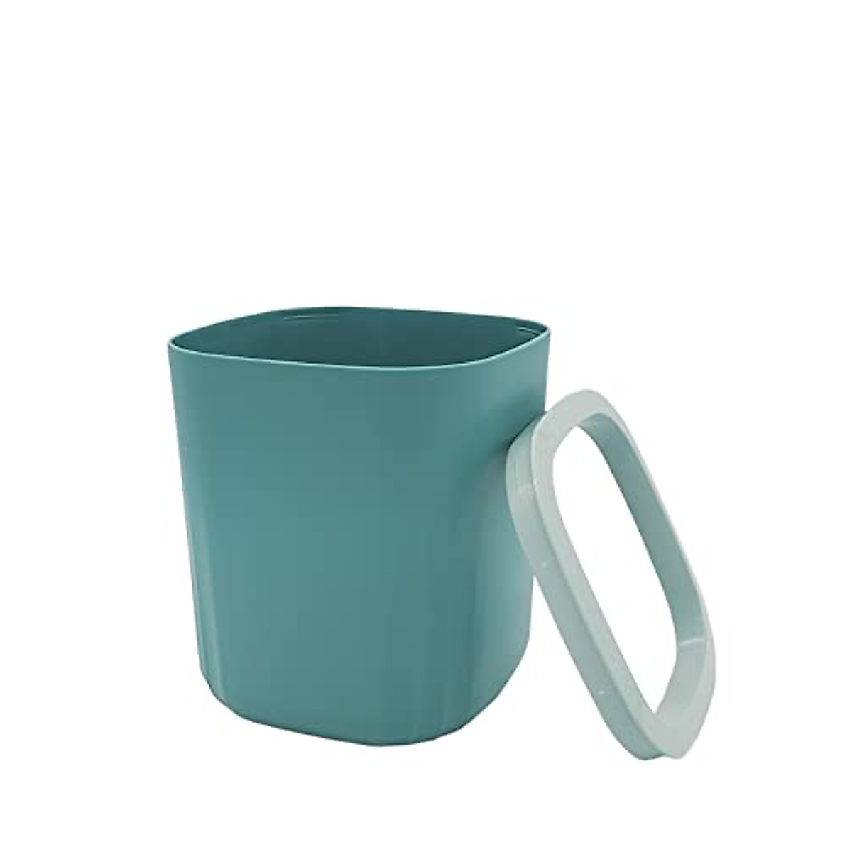 JASINCESS 0.5 Gallon Small Trash Can Mini Desktop Trash Can Plastic Trash Can 0.5 Gal Square Trash Can for Desktop, Kitchen, Bedroom, RV, Home Office, Kids Room - 2 Pack