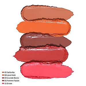 Oulac Orange Nude Shine Lipstick - Peach Moisturizing Lip Stick Glossy Tinted Lip Balm, Sheer Shine Juicy Finish, Lightweight and Hydrating Formula for Dry Lip Care, Vegan 2.2g/0.07oz (05)