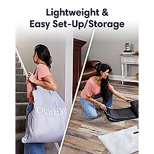 OlarHike Inflatable King Air Mattress with Built in Pump,18"Elevated Durable Air Mattresses for Camping,Home&Guests,Fast&Easy Inflation/Deflation Airbed,Black Family Blow up Bed,Travel Cushion,Indoor