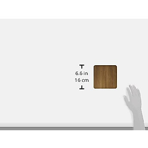 Yamazaki Home Square Magnetic Cabinet Accented Keychain Organizer | Steel + Wood | Key Storage, One Size, Walnut