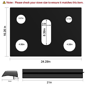 Stove Cover Gas Stove Top Burner Covers Protectors for Samsung Gas Range Stove Mat Protector Reusable,Oven Liners Mat Gas Range Protectors Covers,Non-Stick Washable Keep Stove Clean Stove Guard
