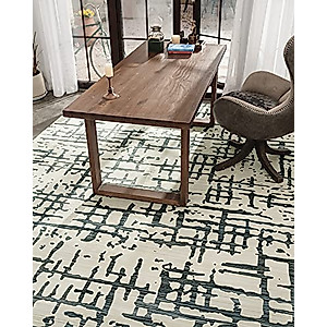 RESARE-Area Rug 5x7 ft-Neutral Modern Carpet Rug for Living Room Bedroom Dining Room-Machine Washable Beige Area Rug for Decor Decoration