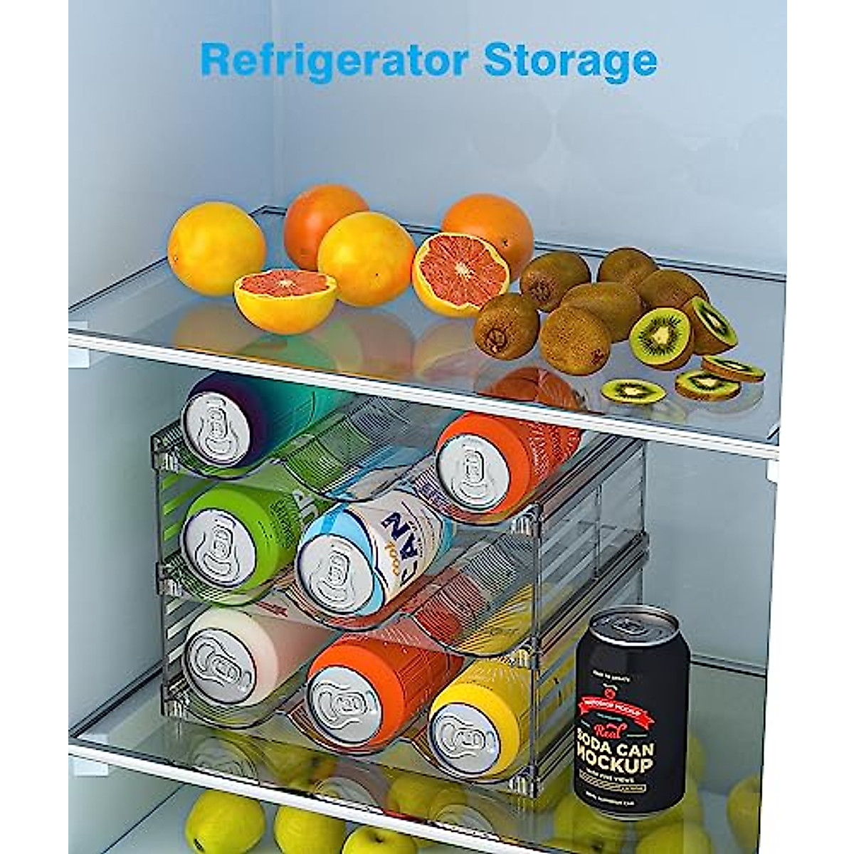 Hyperzoo Water Bottle Organizer, Stackable Water Bottle Holder, Plastic Wine Racks for Kitchen Cabinets, Pantry, Fridge, Water Bottle Storage for Wine/Drink/Can/Tumbler Cup Stand Organizer, 3 Pack