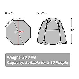 Alvantor Pop Up Canopy Tent - Vendor Booth Event Tent - 12x12 Pop Up Canopy for Commercial Activity - Camping Gazebos - Beige