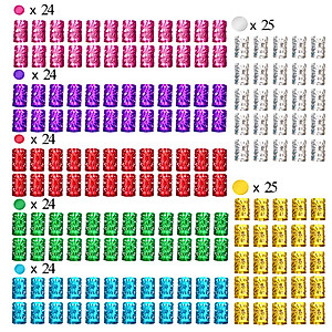Messen 170 Pieces Dreadlocks Beads Multicolor Aluminum Dread Locks Metal Cuffs Hair Decoration Braiding Hair Jewelry (Not Break Easily)