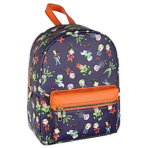 Dragon Ball Z Goku Cell Piccolo Trunks Allover Character Faux Leather Mini Backpack