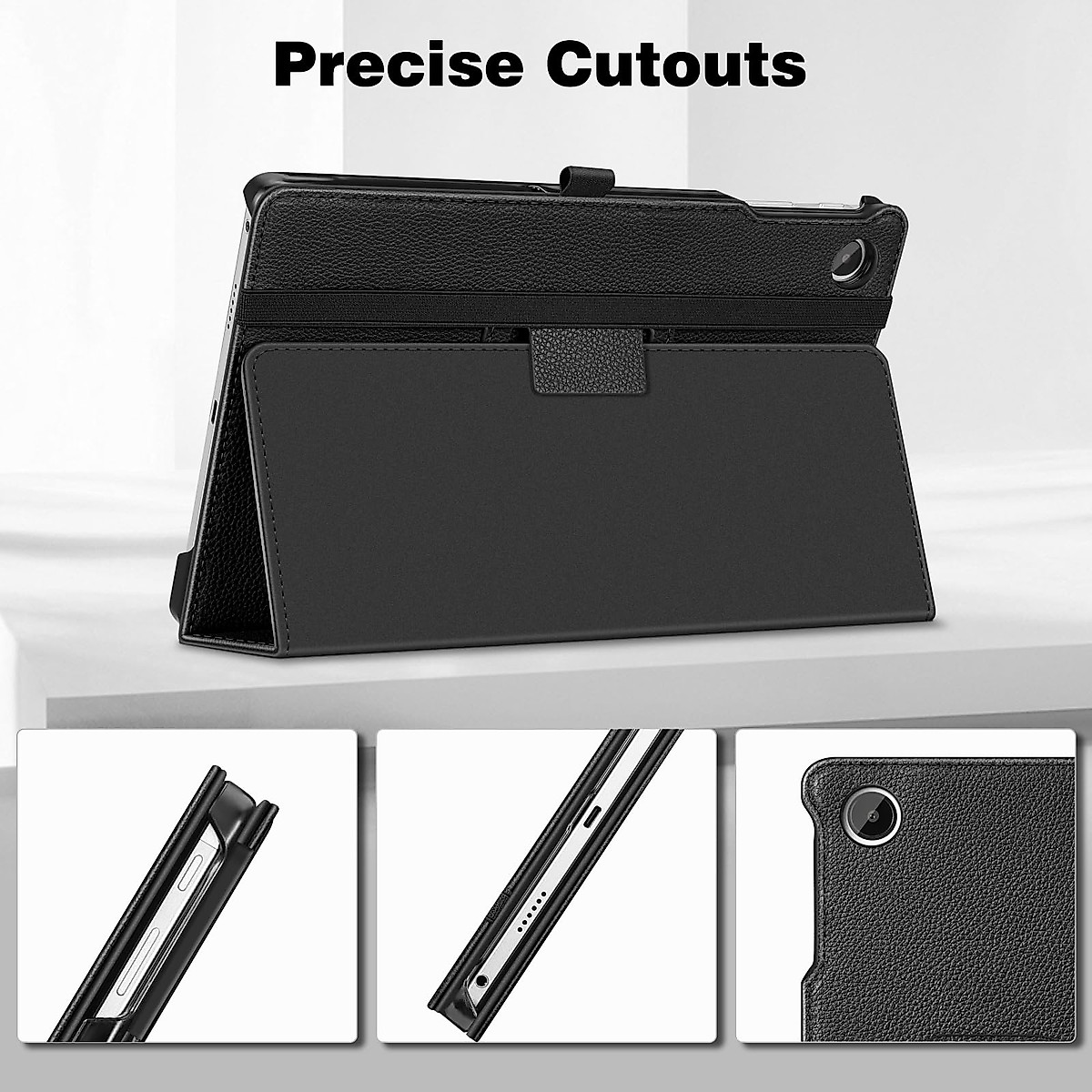 Fintie Case for Onn 11 Tablet Pro (2023 Model) - Premium Vegan Leather Folio Protective Stand Cover, Auto Wake/Sleep Stand Folio Cove for ONN Pro 11 inch Android Tablet 100110027, Black
