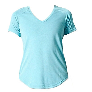 adidas Womens Quick Fit Deep V-Neck T-Shirt,Eneaqu,Medium