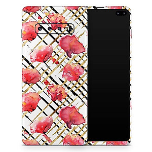 DesignSkinz Karamfila Watercolo Poppies V25 Protective Vinyl Decal Wrap Skin Cover Compatible with The Samsung Galaxy S20 (Screen Trim & Back Glass Skin)