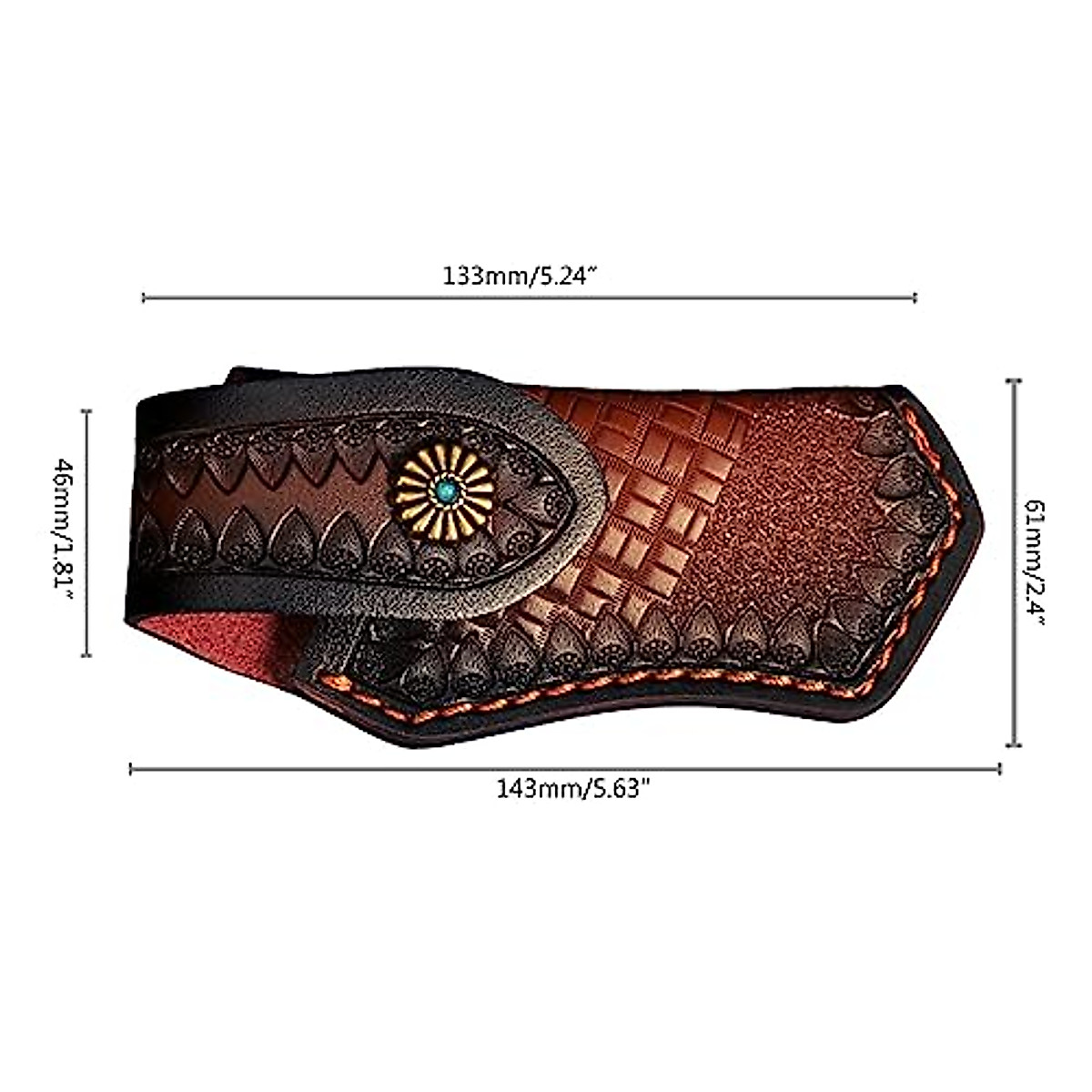 WEISUYUUS Leathers Sheath Folding Knife Pouches Leathers Knife Holsters Folding Knife Sheath Great for Camping Outdoor Activities