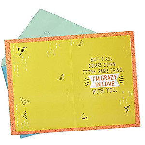Hallmark Funny Love Card, Crazy (Romantic Valentines Day Card, Anniversary Card or Birthday Card)