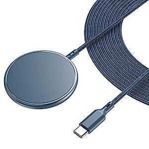 ZEROLEMON Magnetic Wireless Charger [10ft], Compatible with Mag-Safe Charger, Fast Wireless Charging Pad for iPhone 14/14 Plus/14 Pro Max, iPhone 13/12 Mini/ 12 Pro Max/AirPods - Rugged Blue