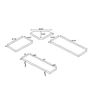 Linon Chelsea Kitchen Corner Unit and Cushion Set