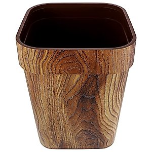 Cabilock Desk Waste Basket Wooden Garbage Bin Paper Waste Basket 13 Gallon Trash 13 Gallon Trash Can Wood Garbage Can Office Garbage Wood Trash Kitchen Dustbin Garbage Storage Bucket Desk Garbage Bin