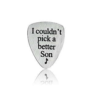 I Couldn’t Pick A Better Son Guitar Pick Jewelry Gift for Son From Mom Dad Musician Gifts