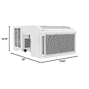 GE Profile ClearView Window Air Conditioner 8,300 BTU, WiFi Enabled, Ultra Quiet for Medium Rooms, Full Window View with Easy Installation, Energy-Efficient Cooling, 8K Window AC Unit, White