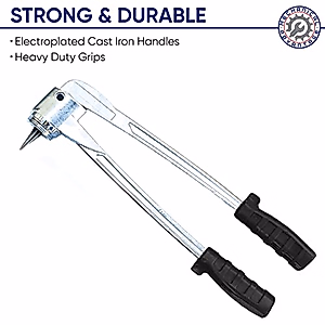 Professional Manual Swage Tube Expander Tool Kit – Full Swage HVAC Plumber Set - Electroplated Cast Iron w/Case, Tube Cutter, & Deburring Tool – 11 Sizes - 3/8 to 1 5/8 inch – By Mechanical Advantage