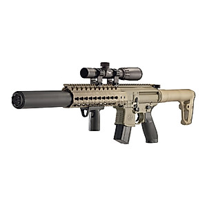 SIG SAUER MCX .177 Caliber 88Gr CO2-Powered 30rd Semi-Auto Pellet Air Rifle with 1-4x24 Scope, Flat Dark Earth (CO2 Not Included)