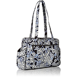 Vera Bradley Women's Cotton Stroll Around Baby Diaper Bag, Snow Lotus, One Size