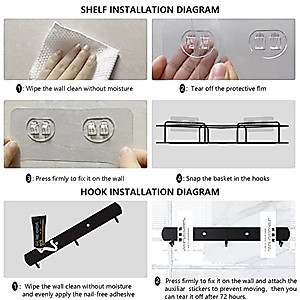 LURVUO Corner Shower Caddy,4Pack Shower Organizer Corner Shower Shelves with Soap Holder and Independent Hooks, No Drilling Wall Mounted Shower for Rack Bathroom,Dorm and Kitchen Storage.