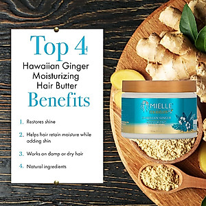 Mielle Organics Moisture Rx Hawaiian Ginger Moisturizing Hair Butter, 12 Ounces
