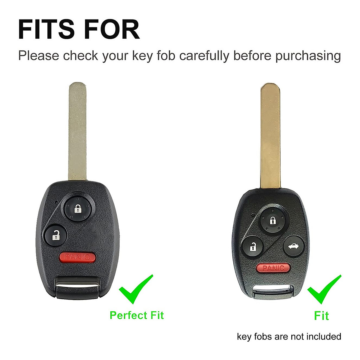 chyoekey Key Fob Cover for Honda with Keychain Soft TPU Car Key Shell Case Protector Compatible with Honda Accord/Civic/CR-V/Fit/Odyssey/Pilot/Ridgeline/CR-Z (White)