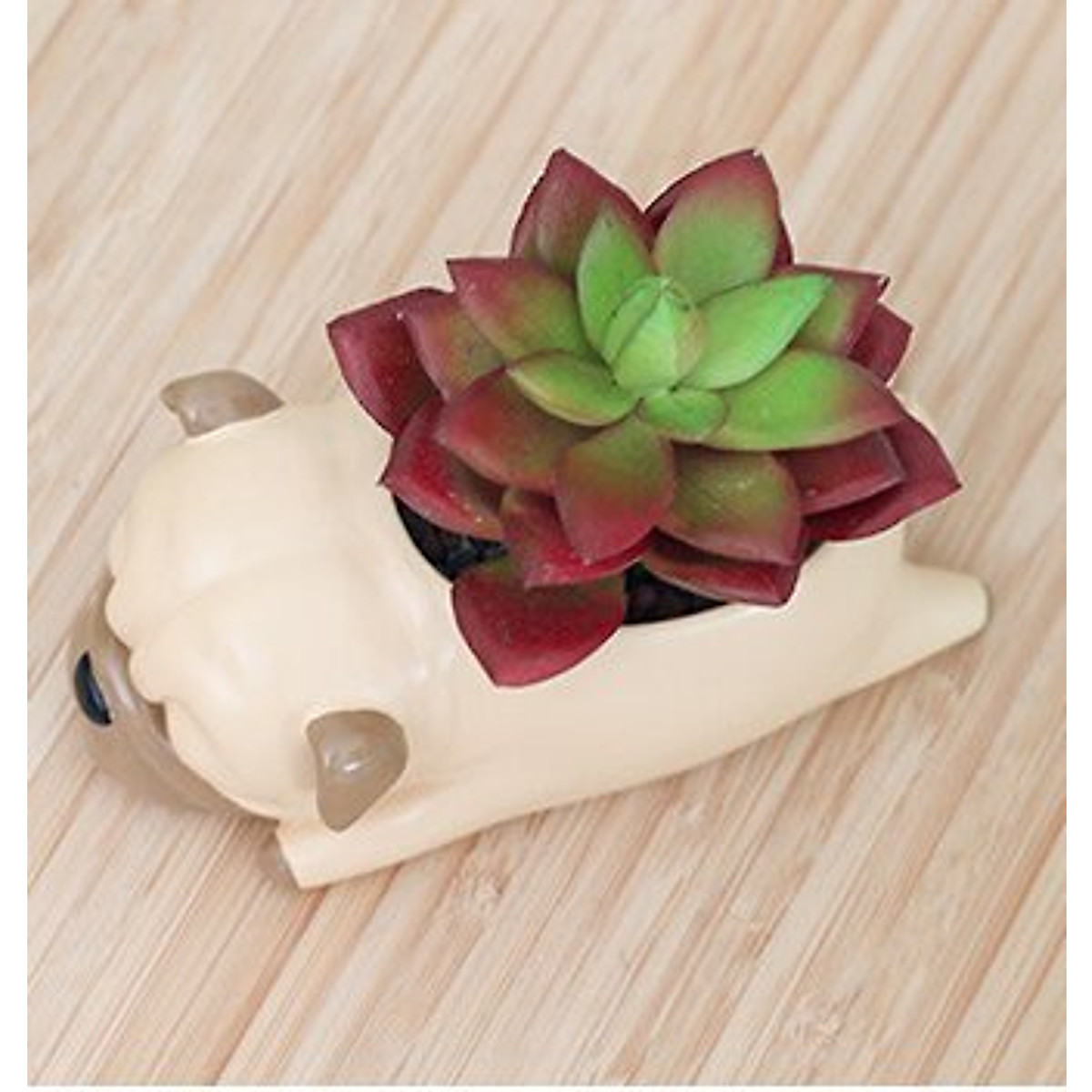 Succulent Pots,Cute Animal Pug Dog Shaped Air Plant Holder Flower Planters-Plants Not in Included