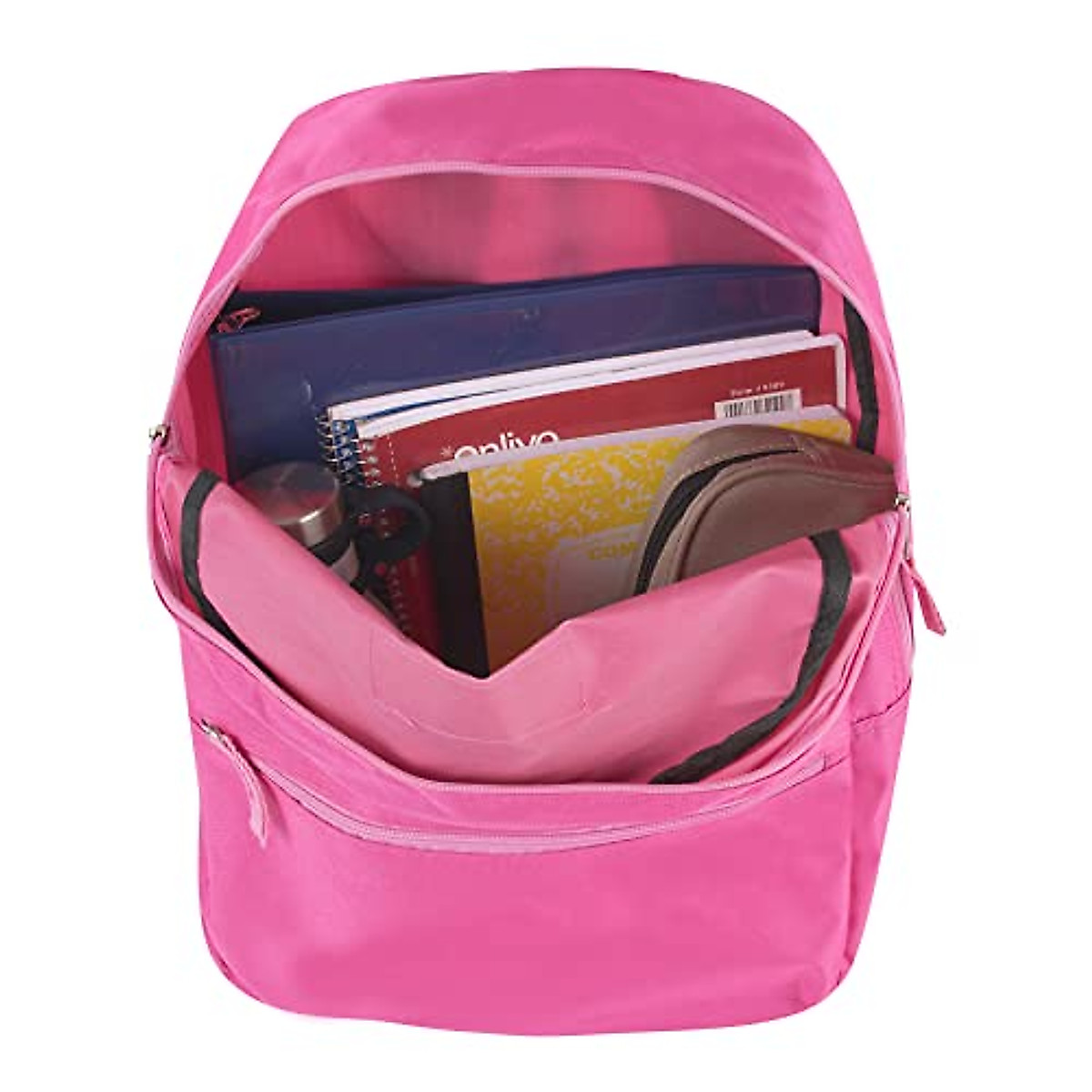 Trailmaker Classic 17 Inch Backpack with Adjustable Padded Shoulder Straps (Pink)