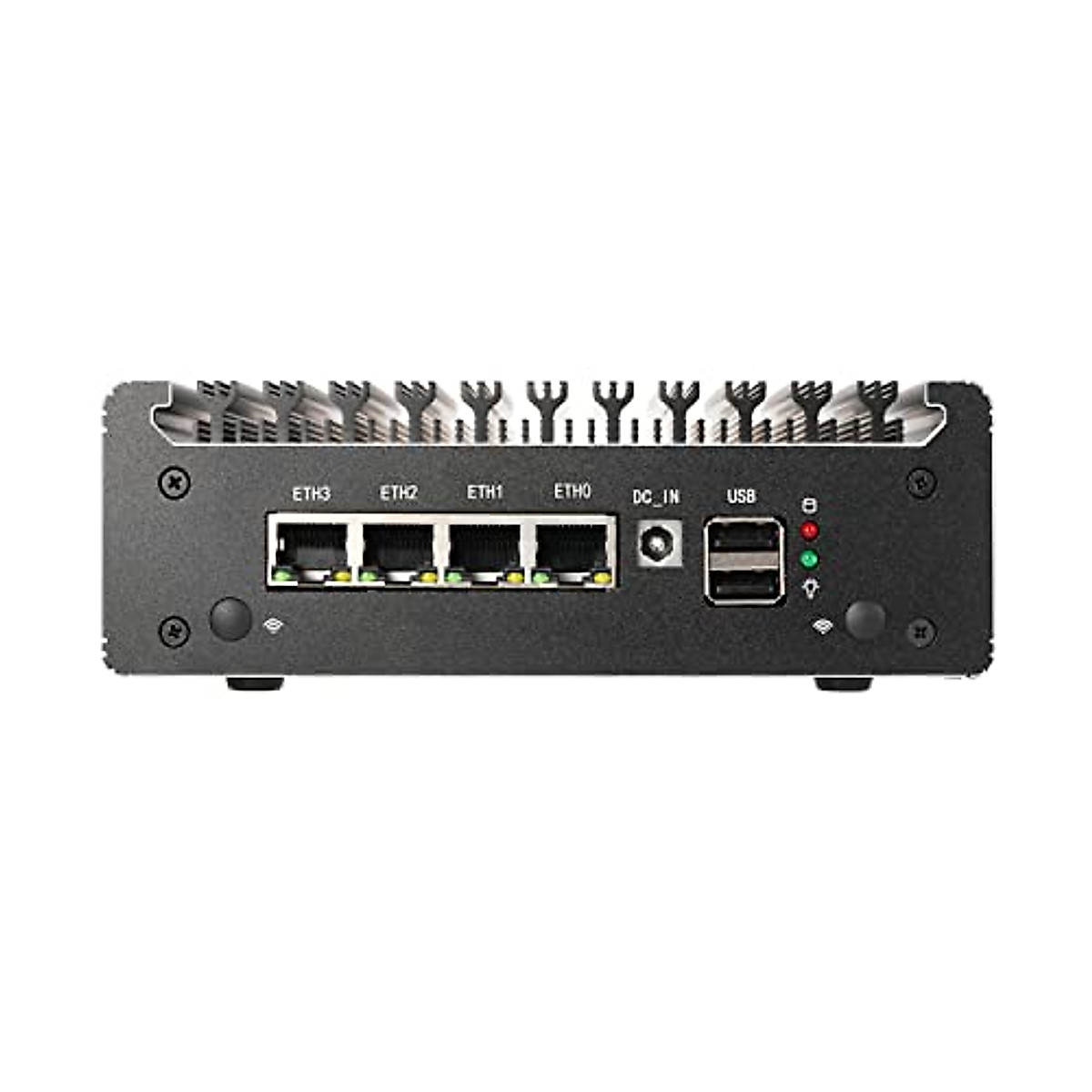 HUNSN Micro Firewall Appliance, Mini PC, OPNsense, VPN, Router PC, Intel Celeron N4505, RS41, AES-NI, 4 x 2.5GbE I226-V, Console, Type-C, HDMI, DP, SIM Slot, 4G RAM, 32G SSD