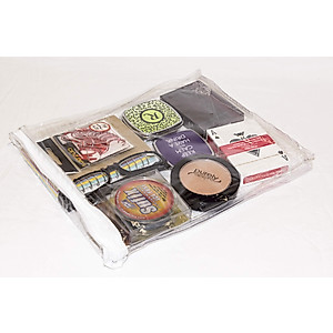 5-Pack Clear Vinyl Zippered Storage Bags 9 x 11 x 1 Inch