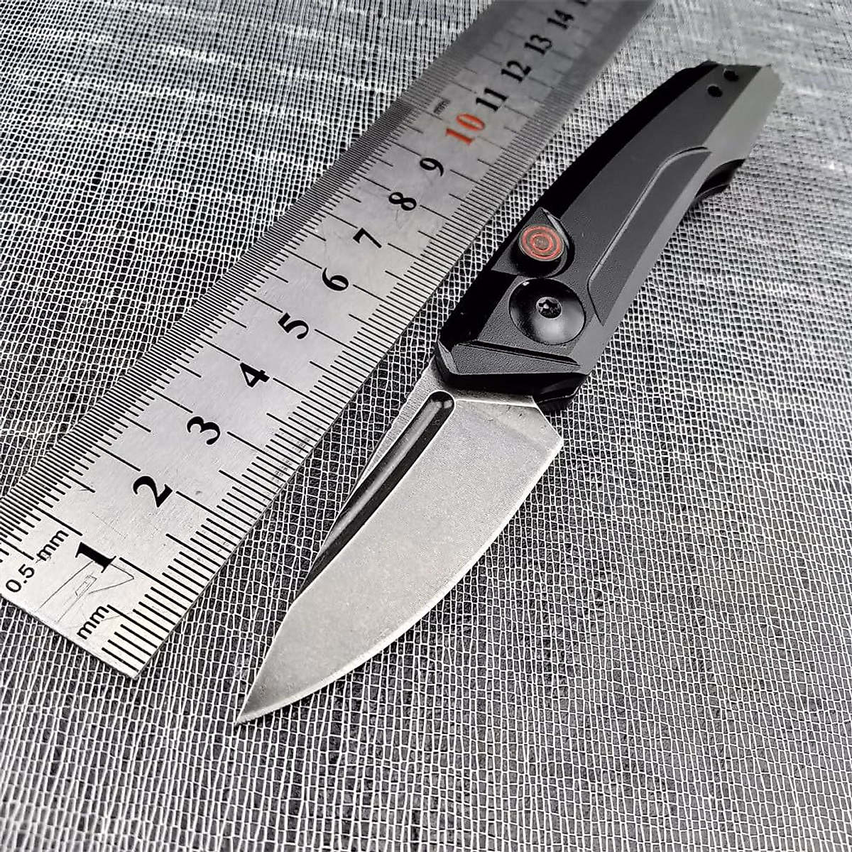 Mini Pocket Folding Knife 1.81 Inch Drop Point Blade Aluminum Handle Box Opener,Camping EDC Tool