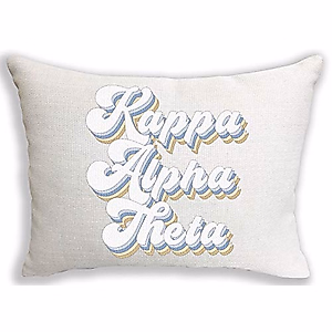 Sorority Shop Kappa Alpha Theta Pillow – Retro Design, 12" x 16" Lumbar Pillow Sorority