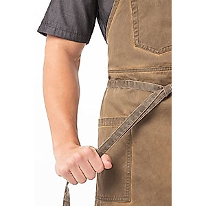 Chef Works Unisex Dorset Bib Apron, Golden Brown, One Size