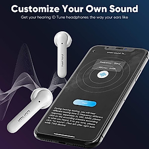 [2021 Upgraded]Wireless Earbuds Bluetooth 5.0 Earphones 4 Mics ENC Noise Cancelling for Call,Hi-Fi Stereo Sports Earbuds,IPX7 Waterproof,32 Hrs Playback Wireless Charging for iPhone and Android,White