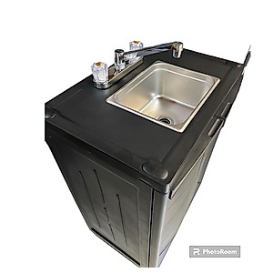 Portable Sink Self Contained Hand Wash Station with Cold and Hot Water Large