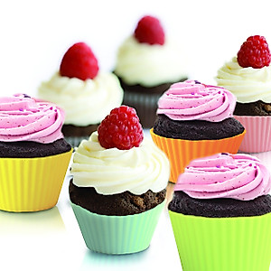 Casabella Boxed Standard Muffin Cup, 3-Inch, Multicolor