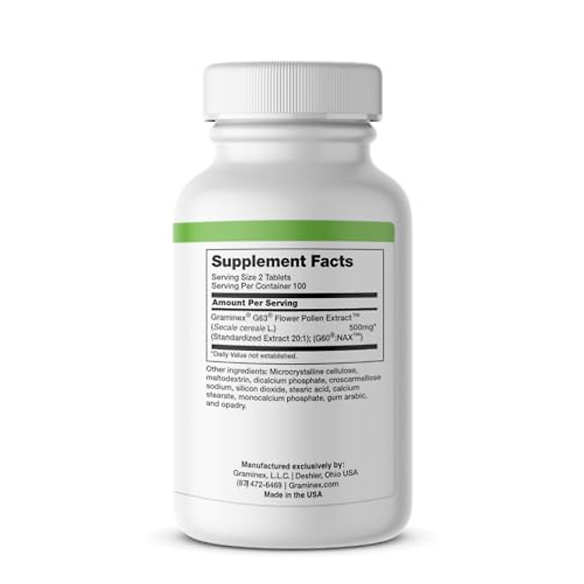 Graminex PollenAid Prostate Supplement: All Natural Prostate Support for Bladder Control & Urinary Tract Health, Rye Pollen Extract Made in USA, 200 Tablets