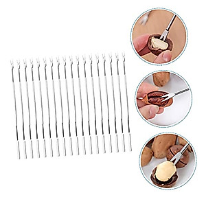 Housoutil 24pcs Multi-function Needle Tool Metal Forks Multipurpose Tool Seafood Needle Shellers Forks Pistachio Opener Seafood Accessory Crab Peeling Tools Seafood Fork Silver Crab