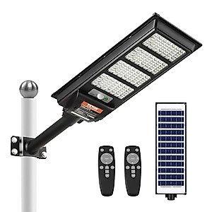 VEVOR 400W Solar Street Light, LED Solar Flood Lights Outdoor 40000lm with Infrared Remote Control, IP66 Waterproof Security Solar Motion Sensor Lamp for Garden Yard Home Path Garage Parking Lot